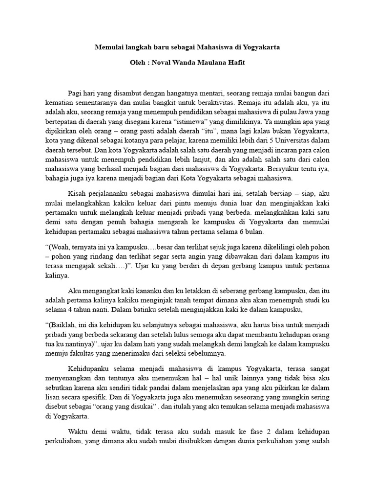 118 - Noval Wanda Maulana Hafit - Cerpen 2 | PDF