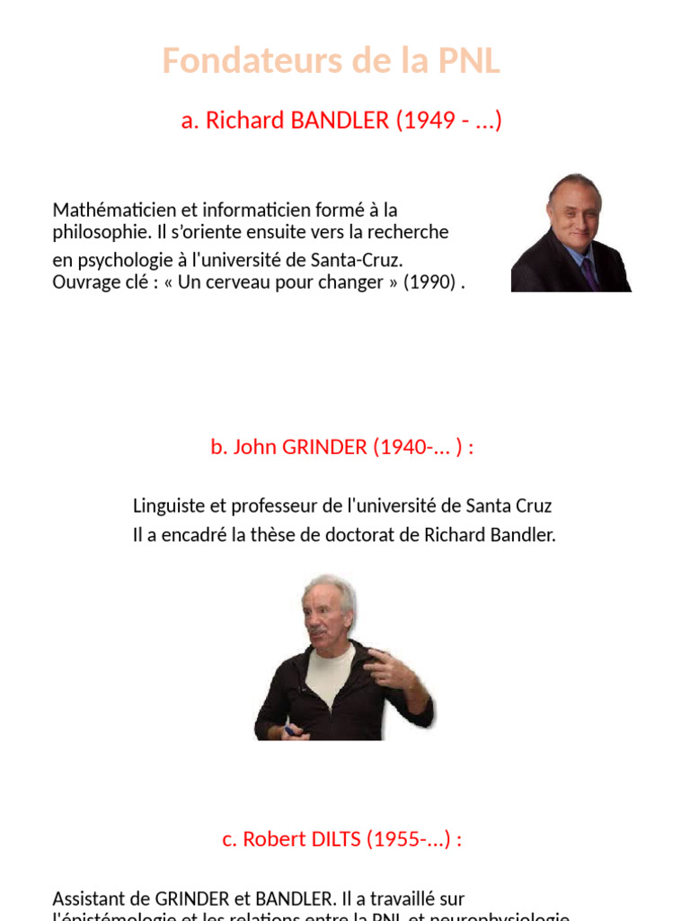 Techniques de PNL pour le changement | PDF | Programmation neuro ...