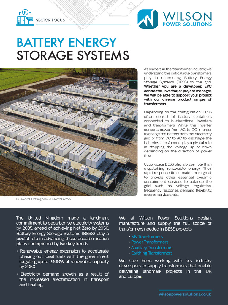 Sector-Focus-BESS-Battery-Energy-Storage-Systems | PDF | Transformer ...