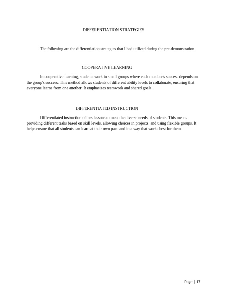 Effective Differentiation Strategies | PDF