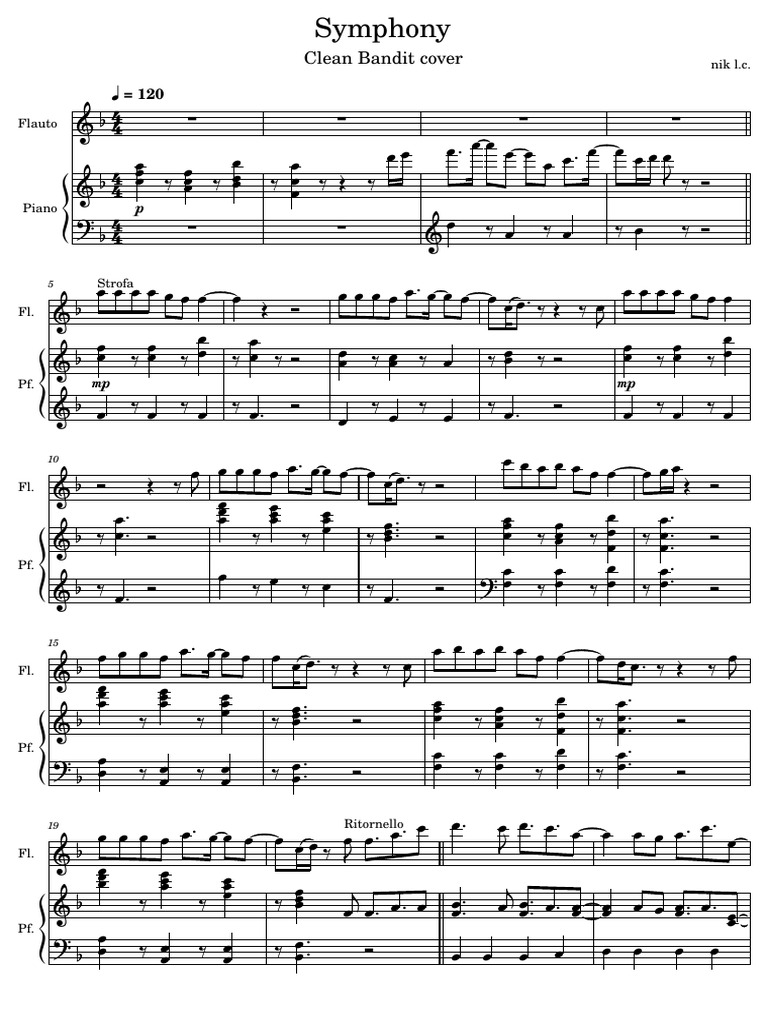 Symphony Clean Bandit Cover | PDF