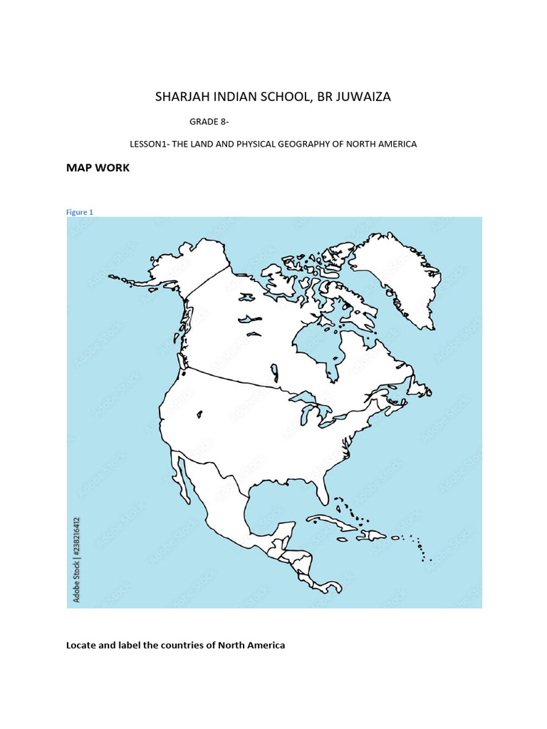 Map Work - The Land and Physical Geography of North America | PDF