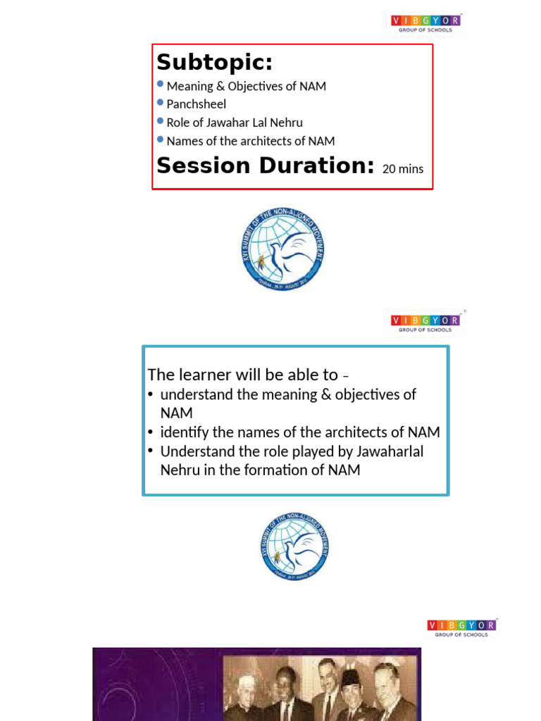 NAM PPT- | PDF | Non Aligned Movement | International Relations