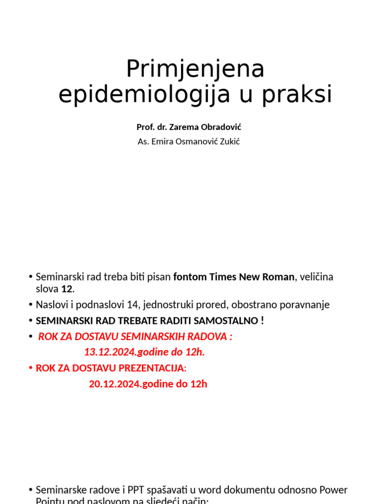 Uputstvo Za Pisanje Seminarskog Rada | PDF