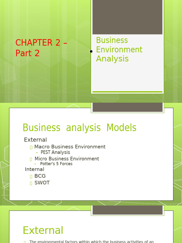 Chapter 2-Part 2 | PDF | Swot Analysis | Business Economics