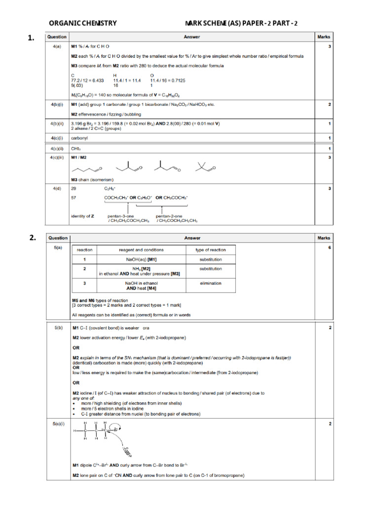 Ms Organic Chemistry Paper 2 Part 2 | PDF
