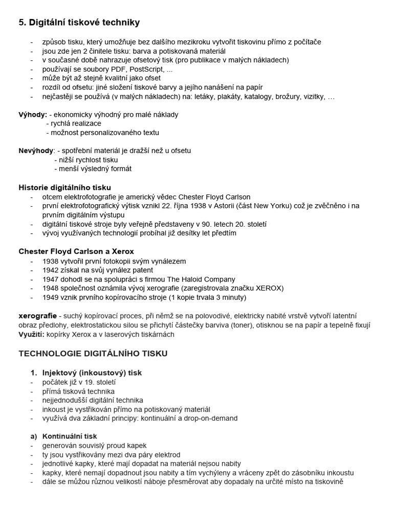 05 Digitalni Tiskove Techniky | PDF