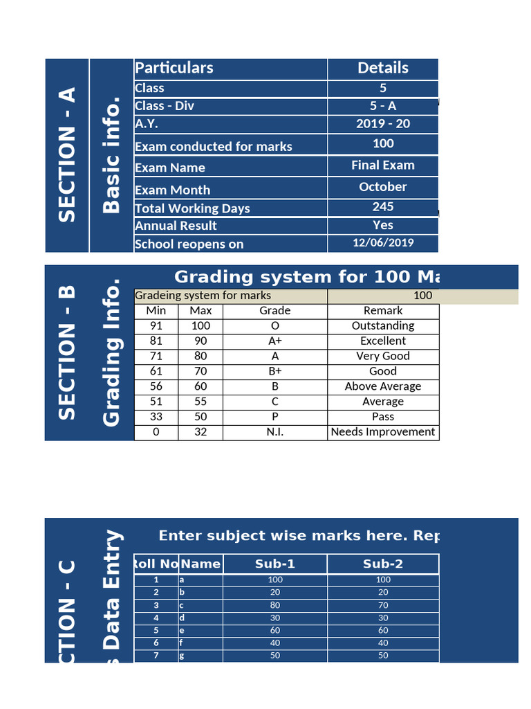 The Modern Academy Marksheet Class XII | PDF