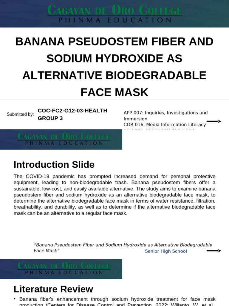 Banana Pseudostem Fiber and Sodium Hydroxide As Alternative ...