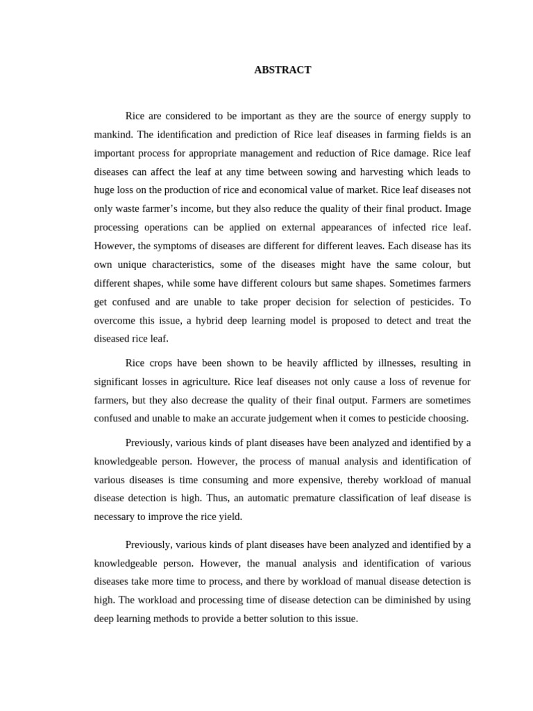 Abstract Devchand Original | PDF | Deep Learning | Rice