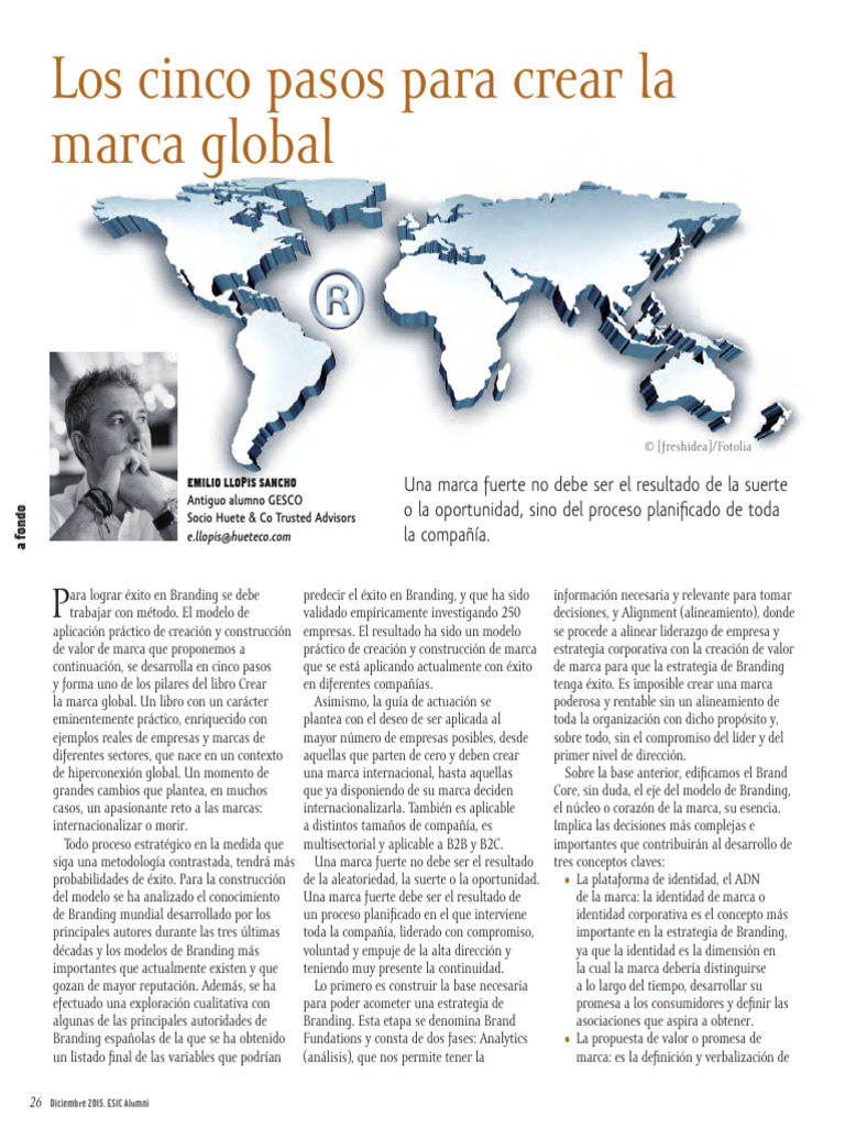 Cinco pasos para crear una marca global | PDF | Marca | Gestión de la marca
