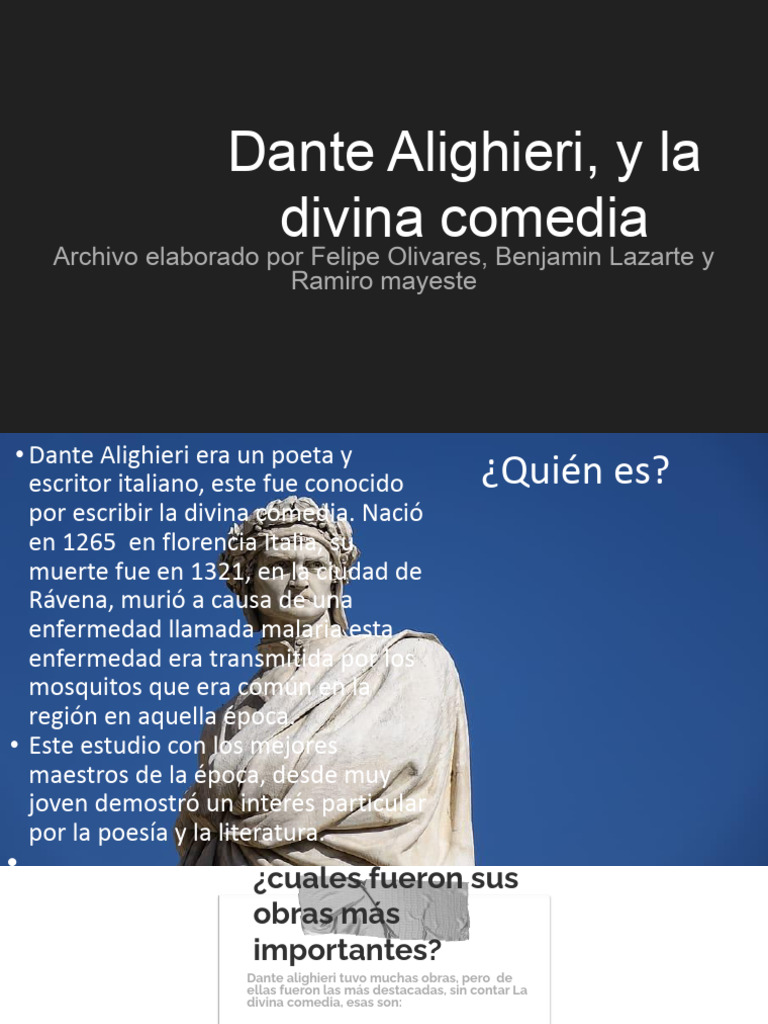 Dante Alighieri y La Divina Comedia | PDF | Dante Alighieri | Divina Comedia
