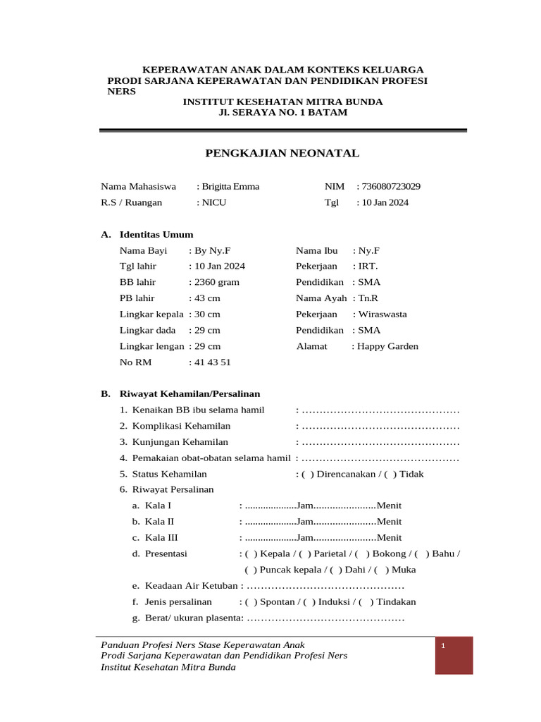 4-Buku Panduan Departemen Kep Anak RSBP - RSHB - 12122023 - RN | PDF