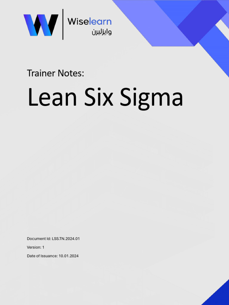 Lss Trainernotes Pdf Regression Analysis Errors And Residuals