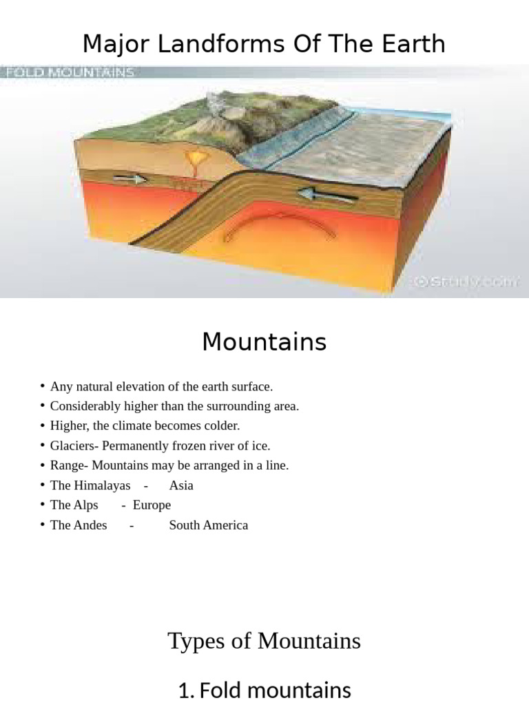 Major Earth Landforms Guide | PDF