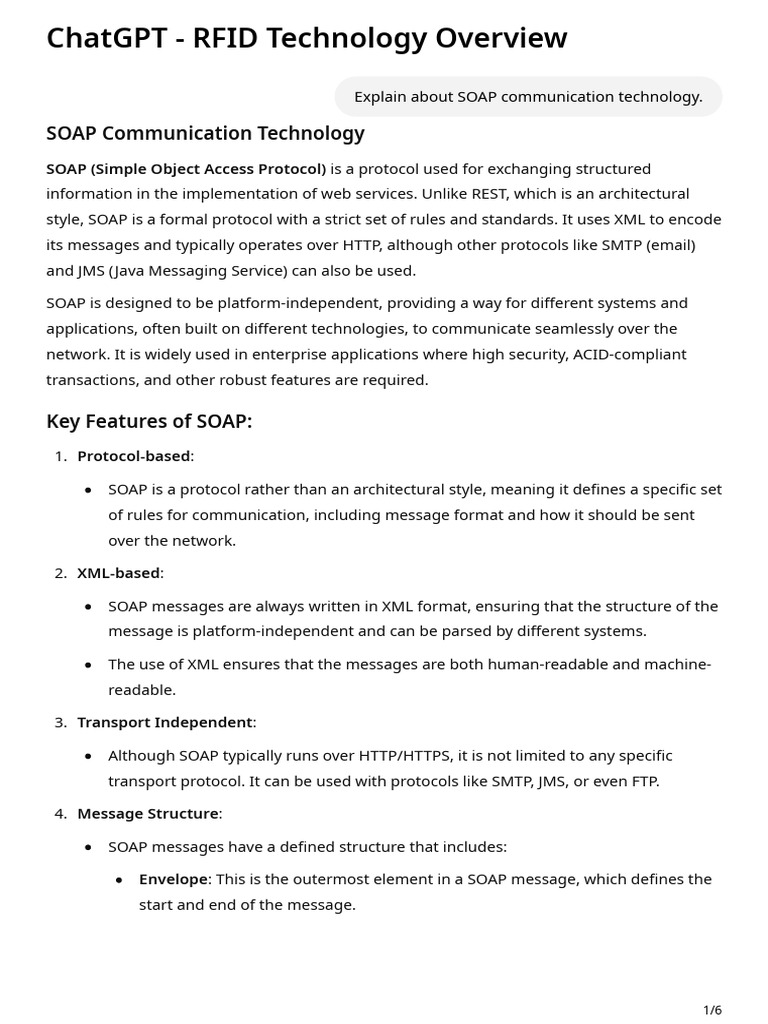 SOAP | PDF | Soap | Web Service
