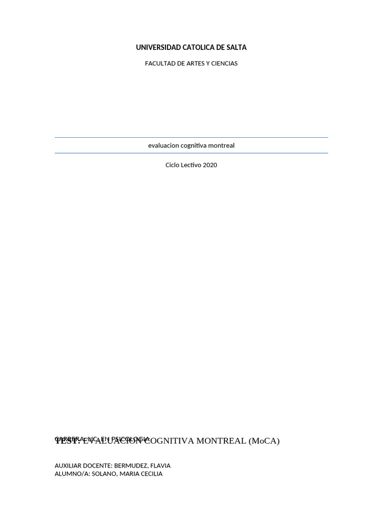 test moca | PDF