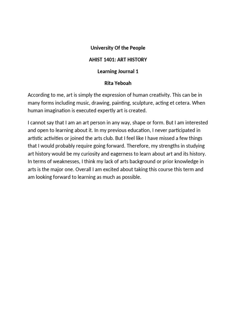 Learning Journal 1 Pdf