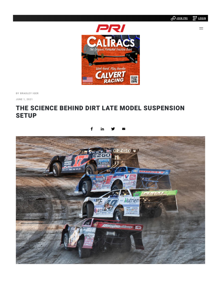 Dirt Late Model Suspension Strategies | PDF | Land Vehicles ...