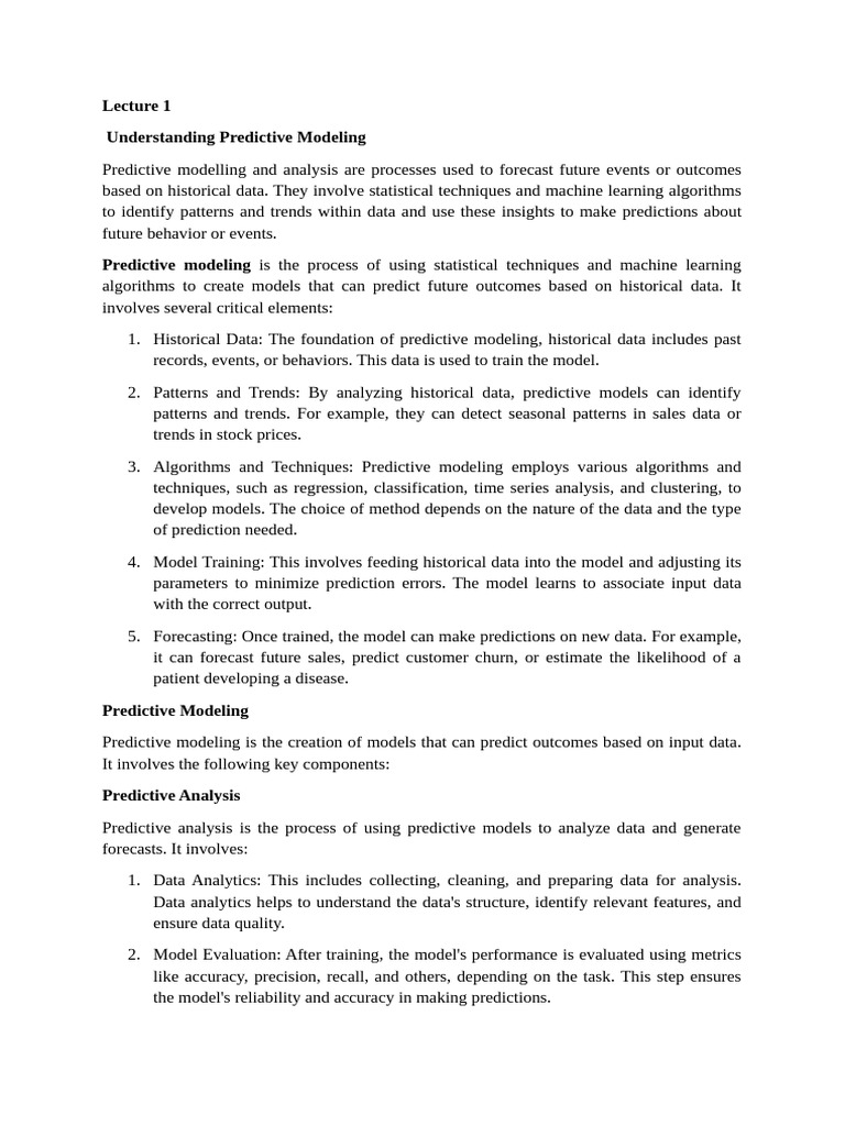 Lecture 1 Introduction PM | PDF | Data Analysis | Predictive Analytics