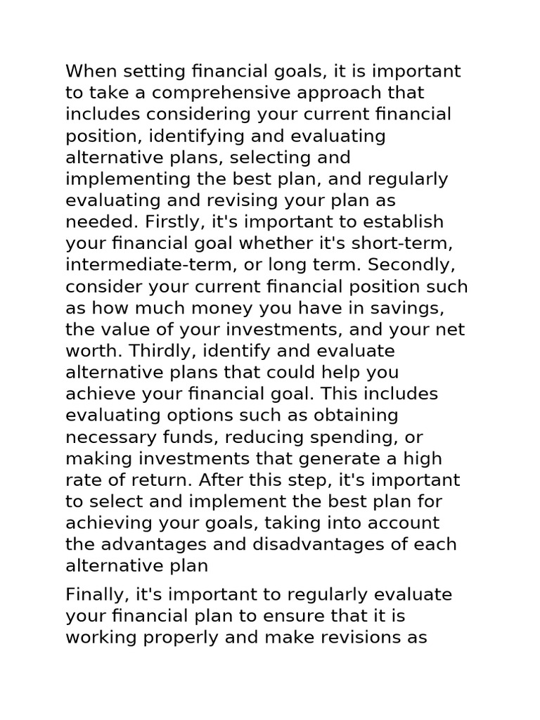Comprehensive Guide to Financial Goals | PDF | Investing | Bonds (Finance)
