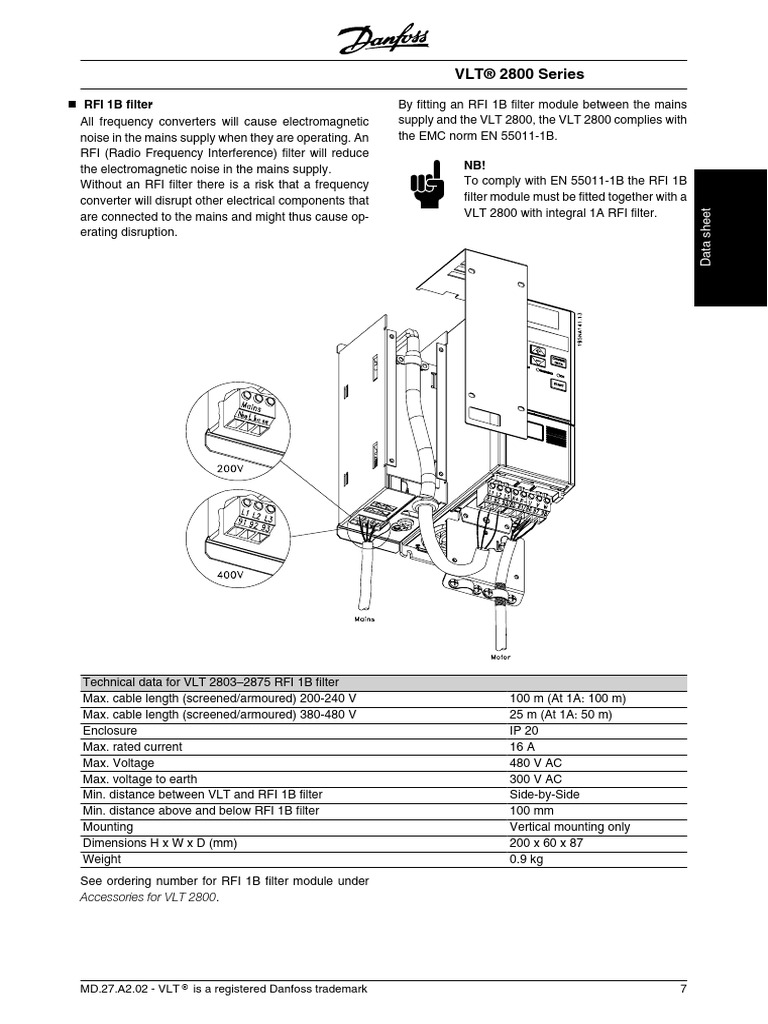 VLT 2800_2 | PDF | Electromagnetic Interference | Filter (Signal ...