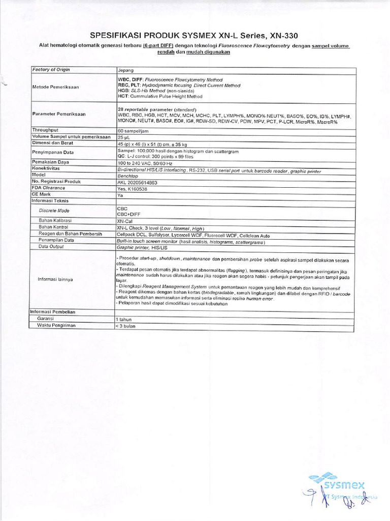 13 Spesifikasi Lampiran XN 330(4) | PDF