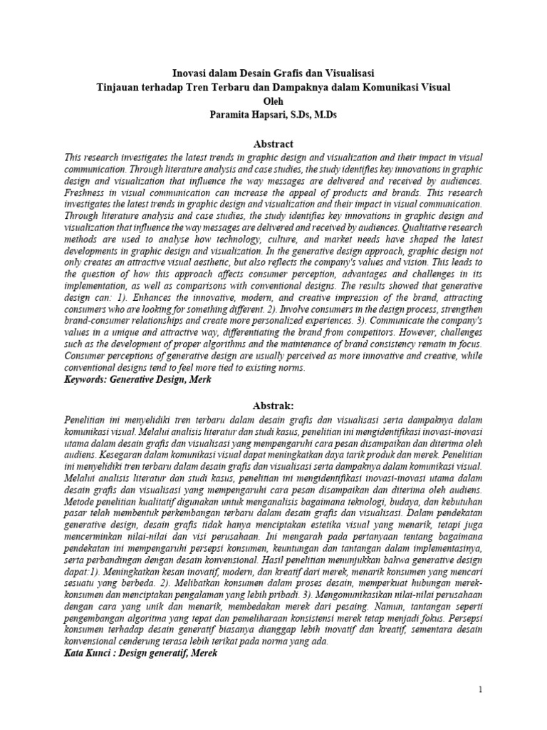 Inovasi Dalam Desain Grafis Dan Visualisasi by Paramita | PDF