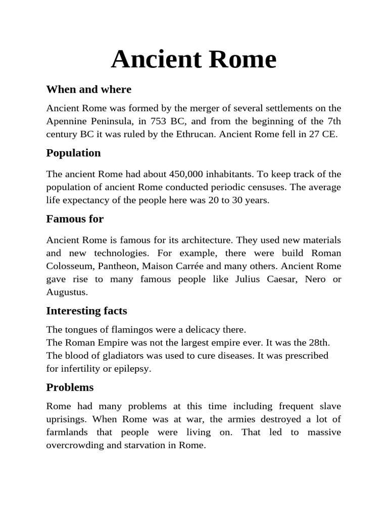 Ancient Rome | PDF