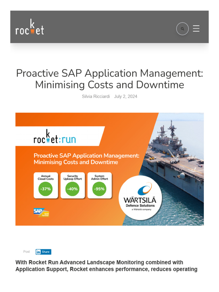 Proactive SAP Application Management - Minimising Costs and Downtime | PDF | Cloud Computing ...