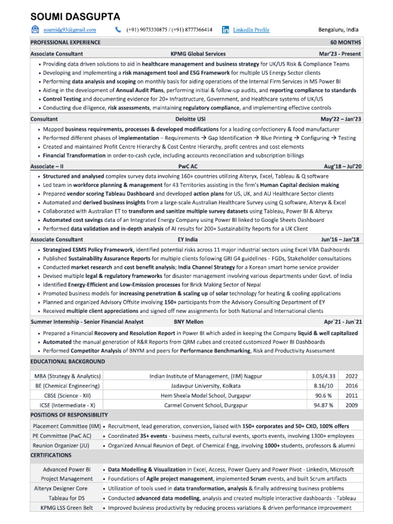 Soumi Dasgupta Resume1pdf | PDF