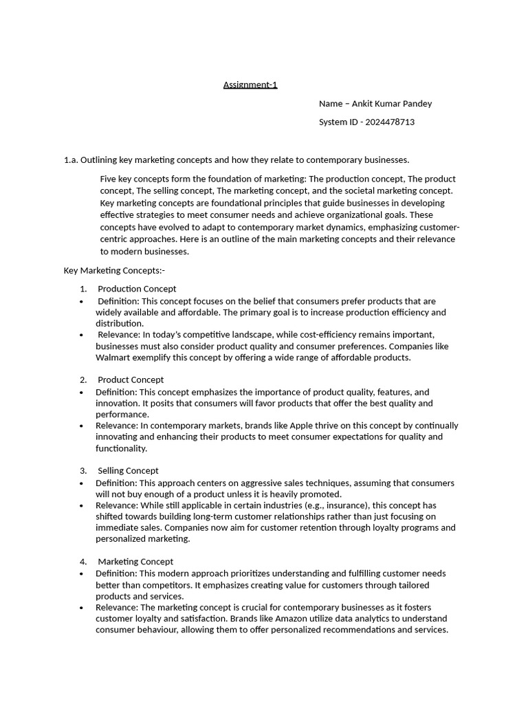 Assignment 1 | PDF | Marketing | Streaming Media