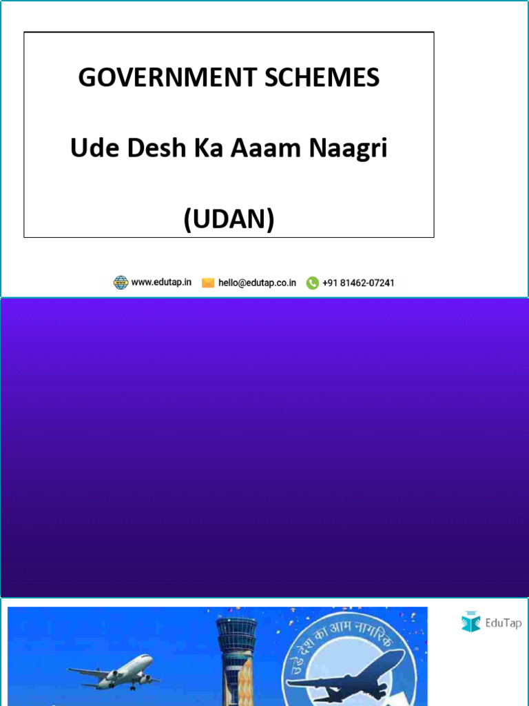 1st November - Government Schemes - UDAN | PDF | Aviation | Aerospace