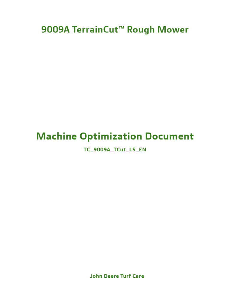 9009A Terraincut Mower | PDF | Mower | Vehicles