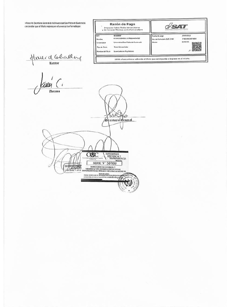 Escaner de Titulo (reverso) | PDF