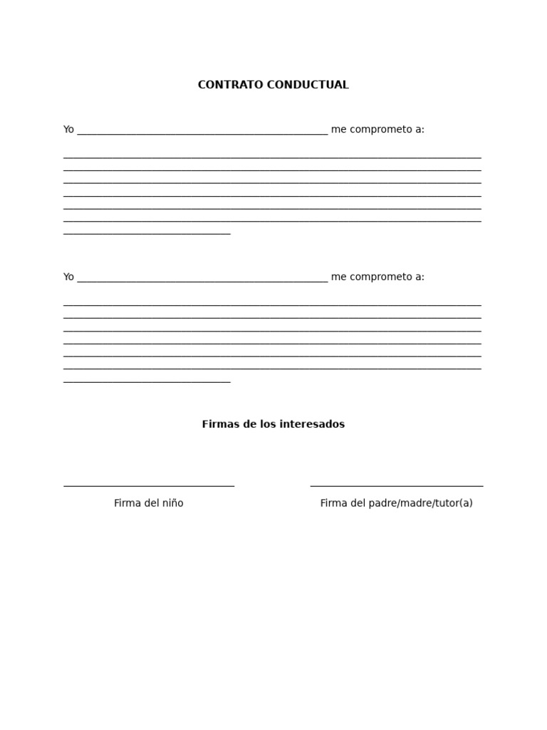 Contrato Conductual | PDF