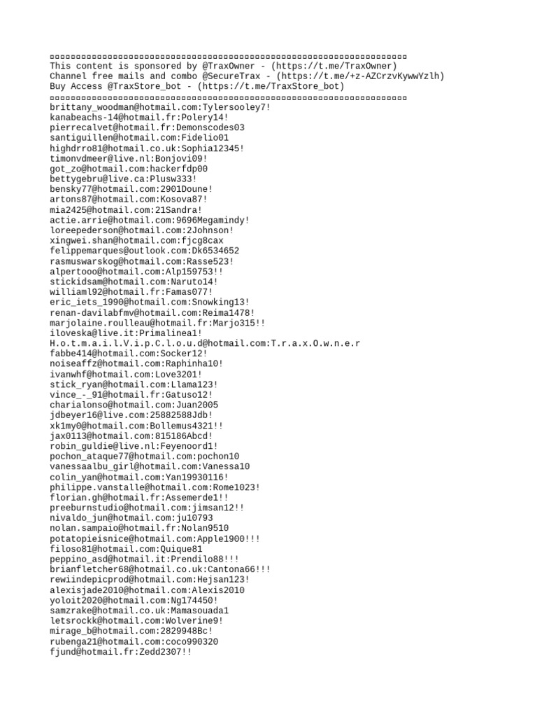 1.5k HOTMAIL MAIL ACCESS COMBO | PDF