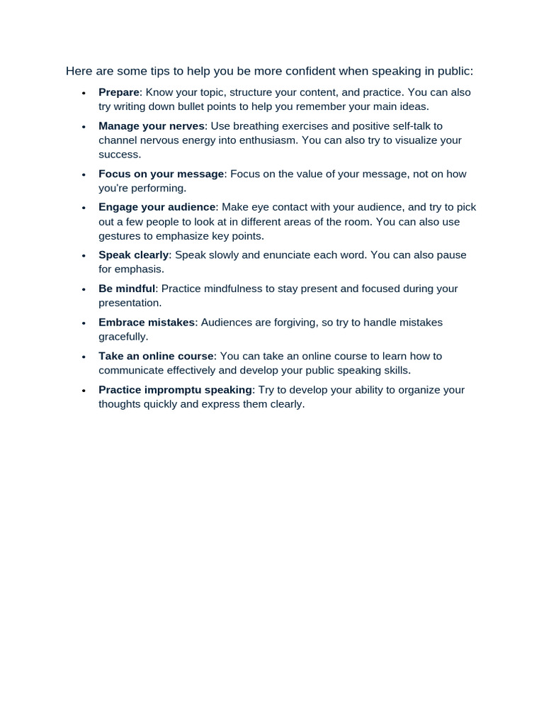 Here Are Some Tips To Help You Be More Confident When Speaking in ...