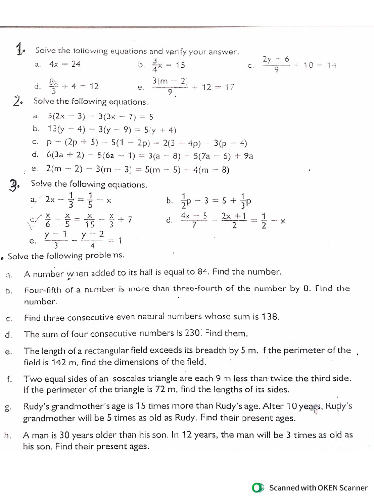 7 ,math worksheet | PDF