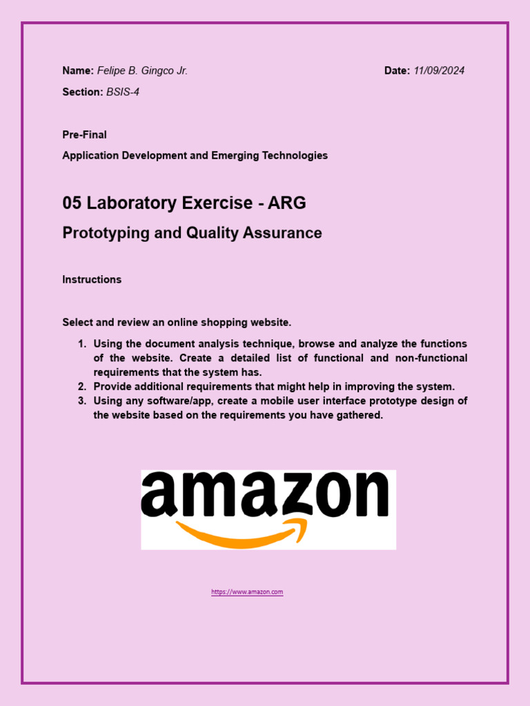 05 Laboratory Exercise 1 - ARG AppDev-4 | PDF | User (Computing ...