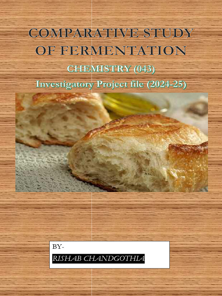 Comparative Study of Fermentation | PDF | Fermentation In Food ...