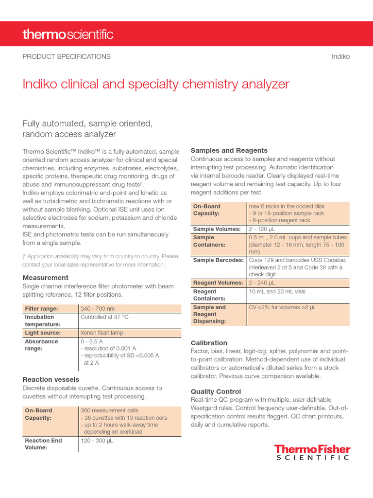 N11232 Indiko TechSpecs en | PDF | Chemistry