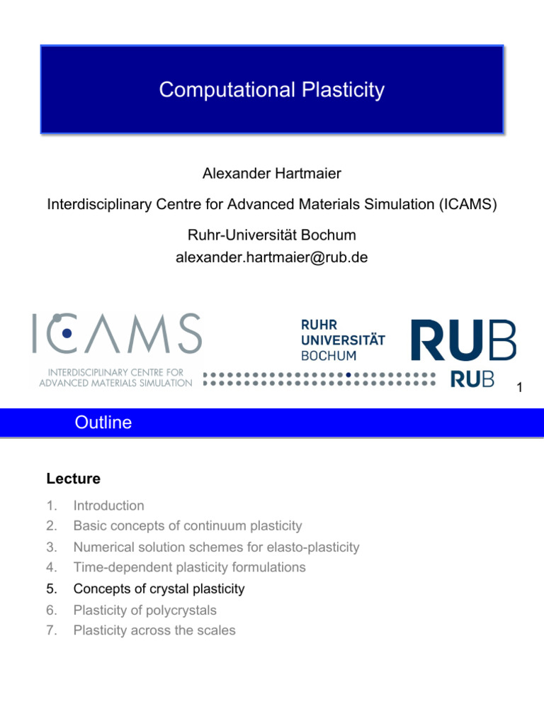 ComPlas Ch5 Crystal Plasticity | PDF | Plasticity (Physics) | Physical Sciences