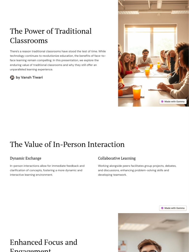 The Power of Traditional Classrooms | PDF | Learning | Mentorship