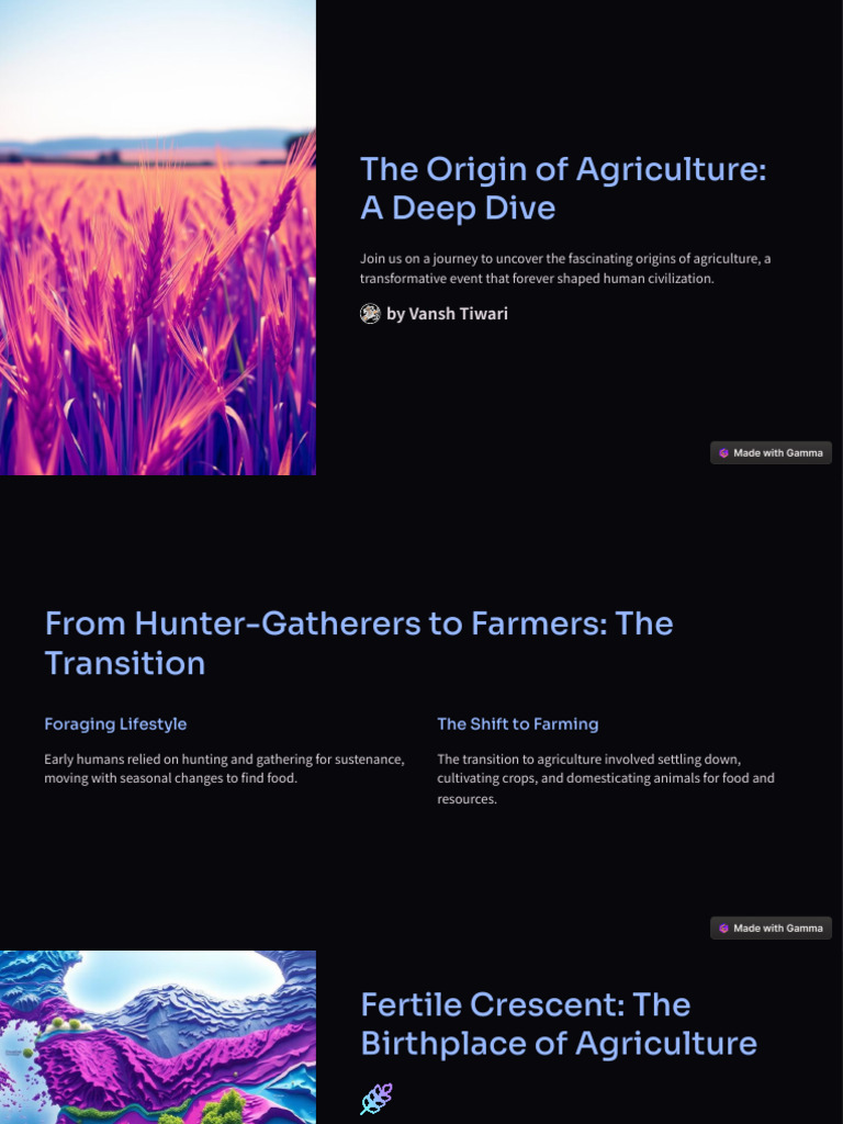 Origins of Agriculture Explained | PDF | Agriculture | Domestication