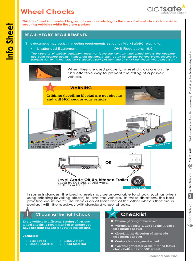 Wheel Chock Safety Guidelines | PDF | Vehicles | Transportation Engineering