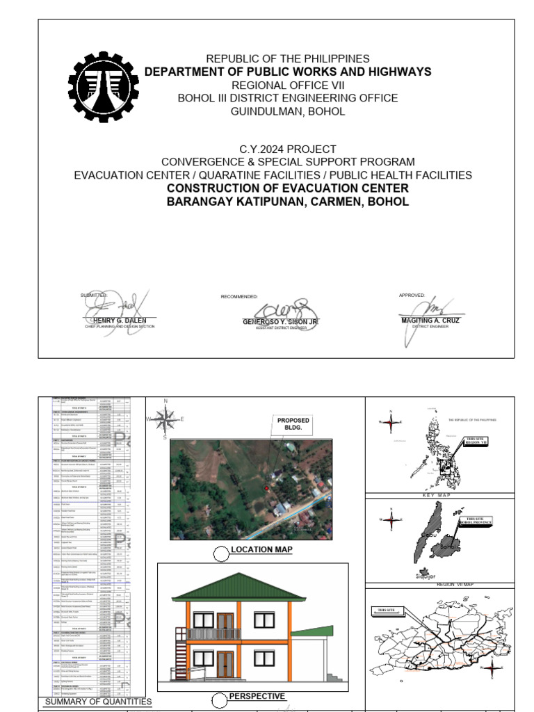 Evacuation Center Plans for Katipunan | PDF