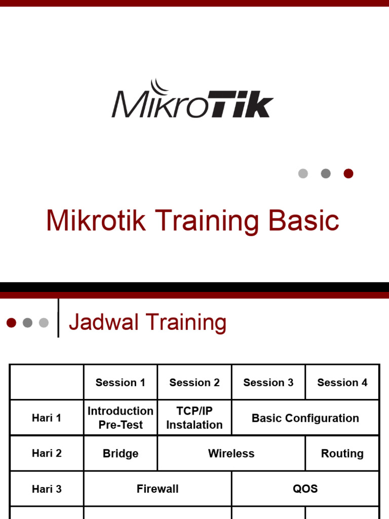 Materi_Mikrotik_MTCNA | PDF | Internet Protocol Suite | Osi Model