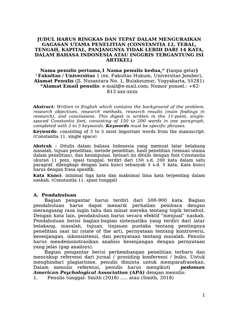 Template Artikel Tugas UAS Agraria | PDF