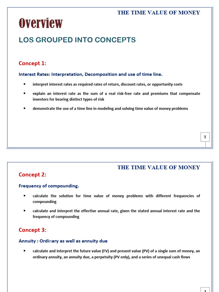 The Time Value of Money Note | PDF | Time Value Of Money | Discounted ...